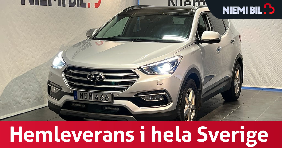 Hyundai Santa Fe 2.2 CRDi 4WD Pano/Skinn/Drag/SoV/360/Navi – Niemi Bil