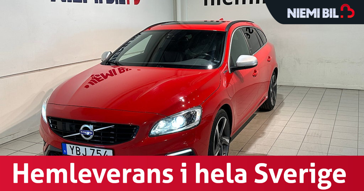 Volvo V60 D5 Plug-in Hybrid AWD R-Design H/K Drag Pano SoV – Niemi Bil